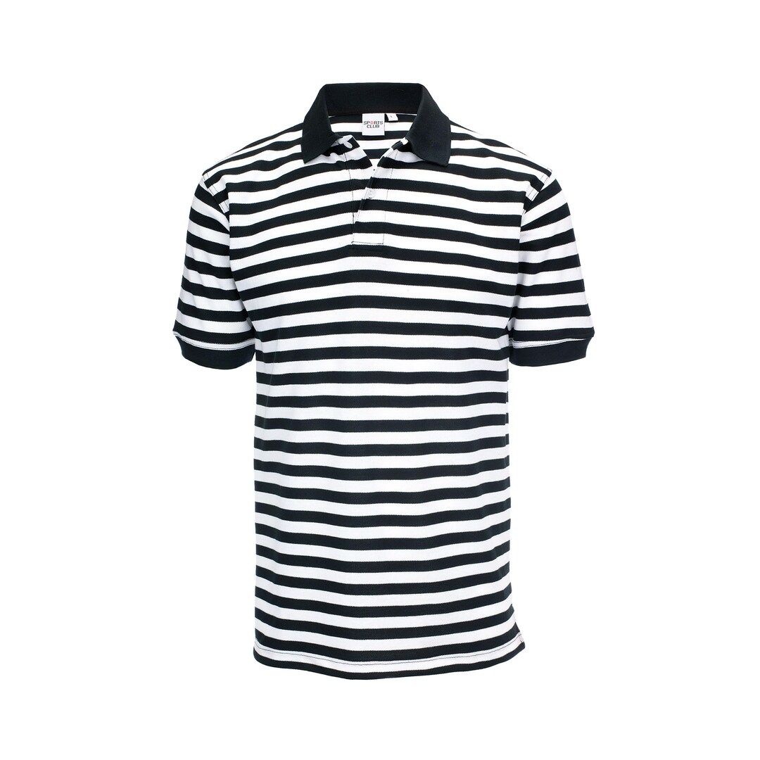 Men's Heavy Engineering Stripe Pique Polo by Sports Club - White and ...