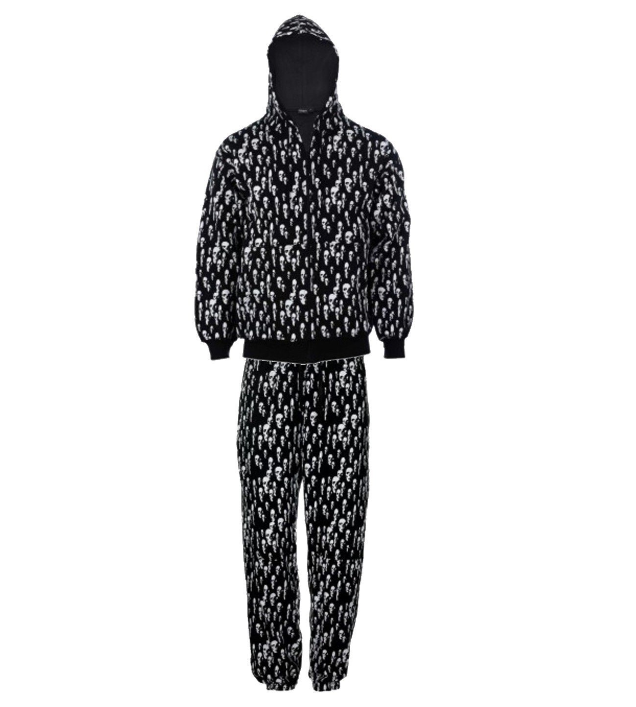 Sports Club Black & White Skull 3D Print Tracksuit, Halloween, Unisex ...