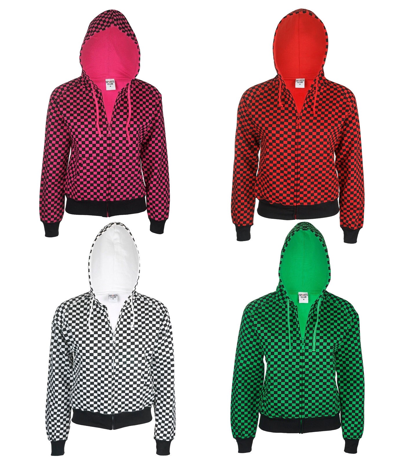 UNISEX, CHESS/CHEQUERED/BIKER/HOODY/METAL/FORMULA1/JACKET/PARTY/GOTH ...