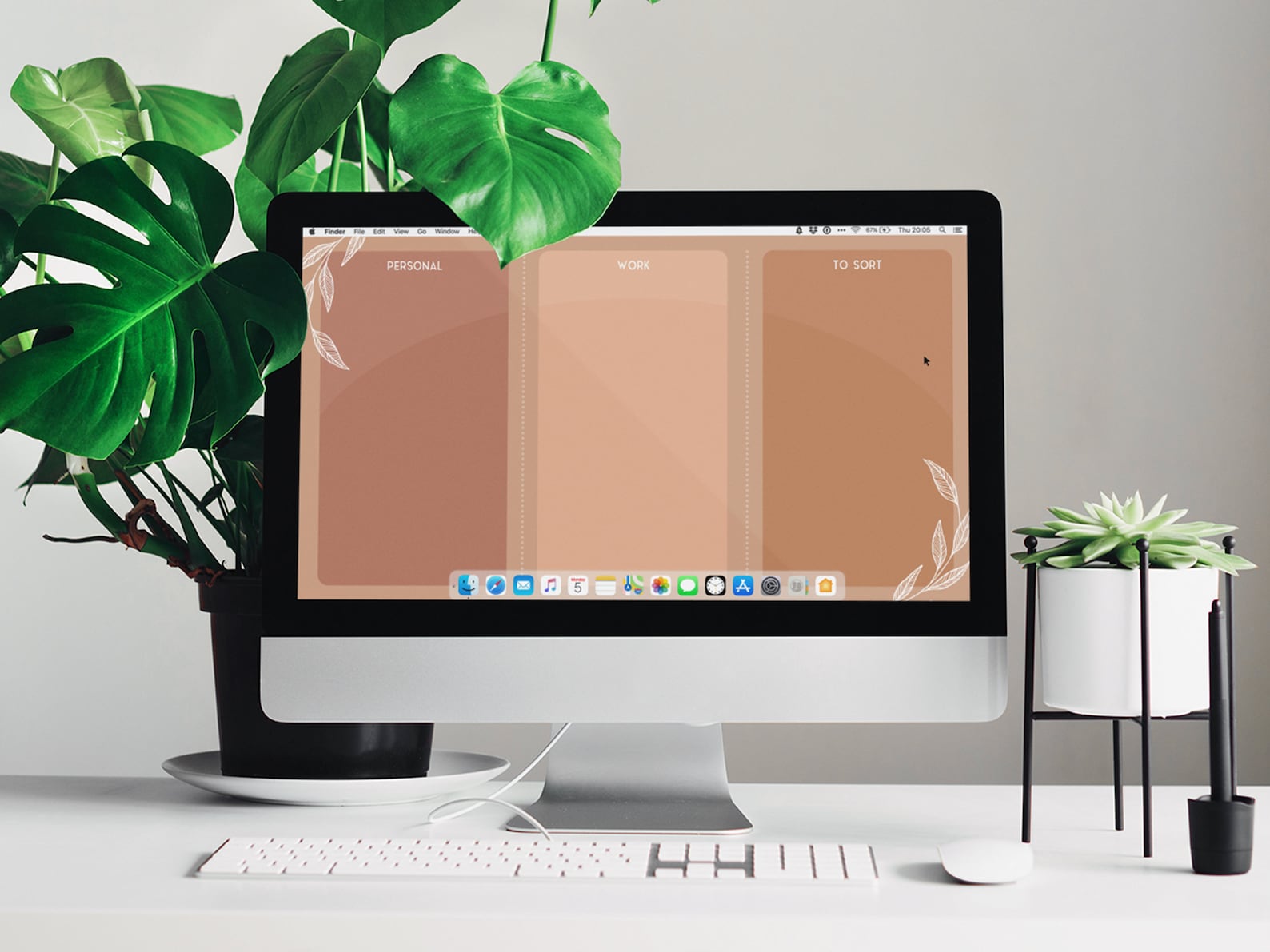 Minimalist desktop wallpaper organizer - solutionlery