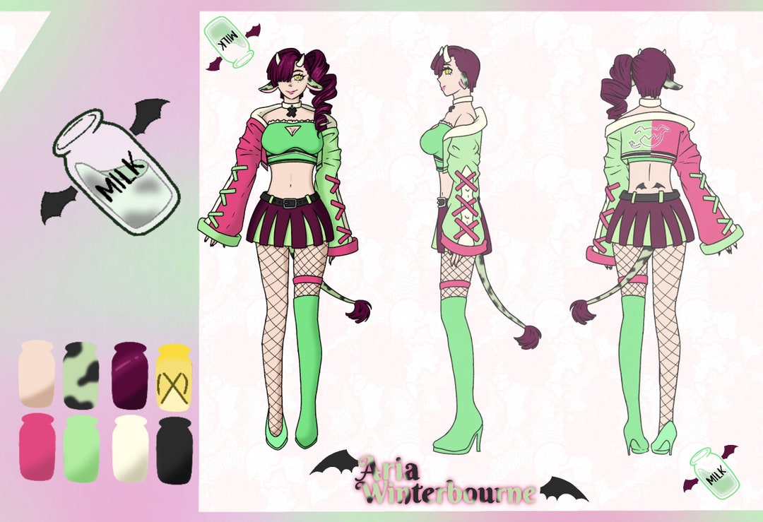 Character Reference Sheet Vtuber Reference Sheet Custom Reference Sheet ...