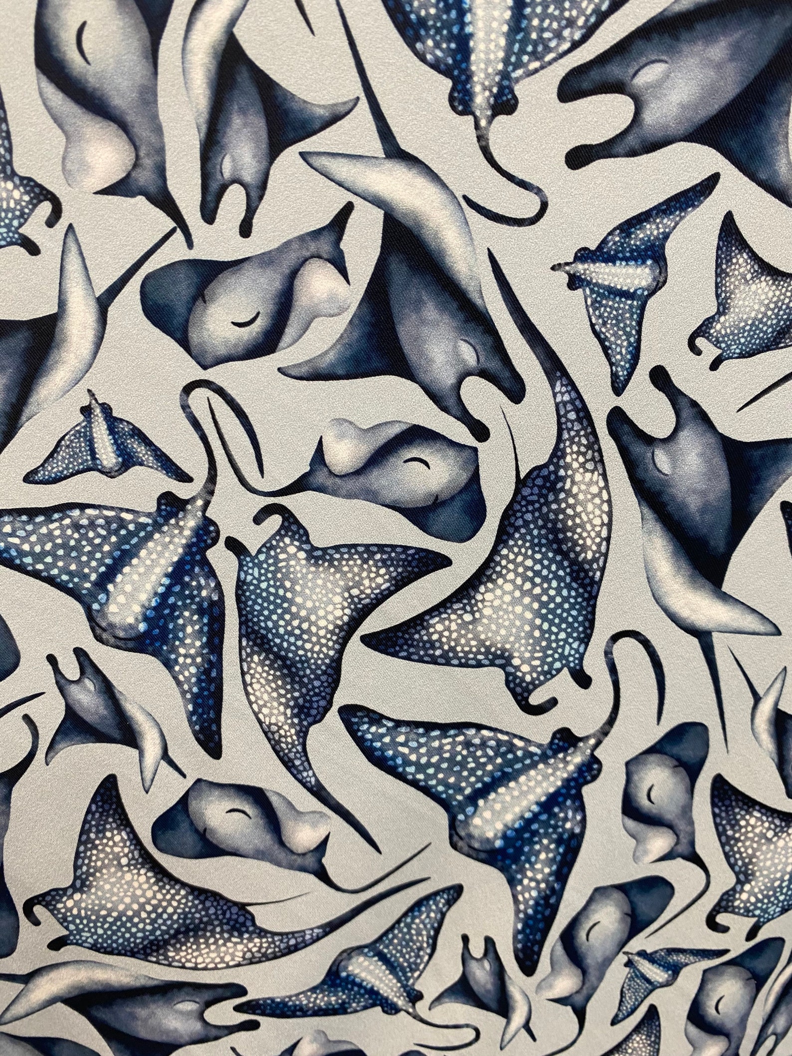 Stingray Pattern on Nylon Spandex Four Way Stretch Fabric Sold by the ...