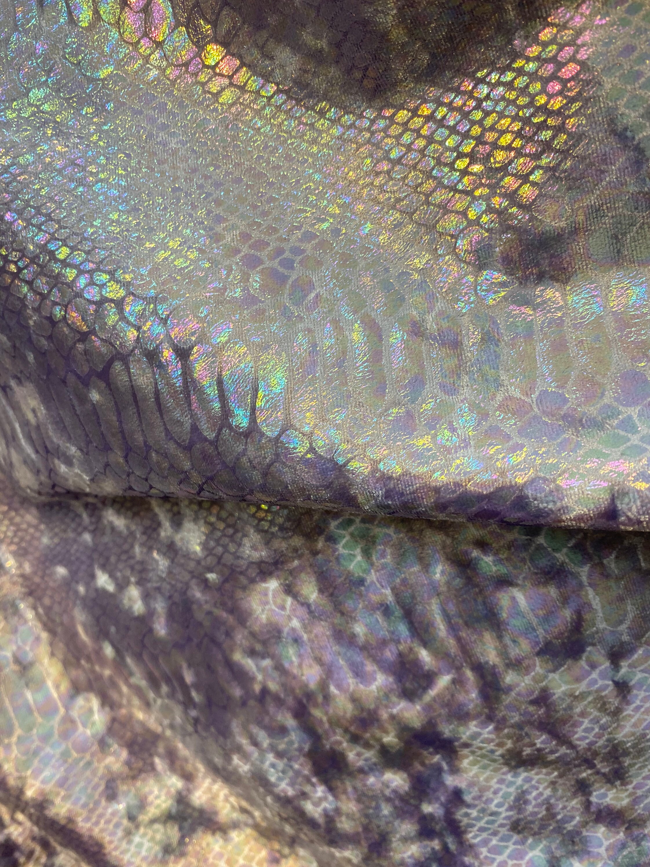 Light Purple Iridescent Snake Skin Design Four Way Stretch - Etsy