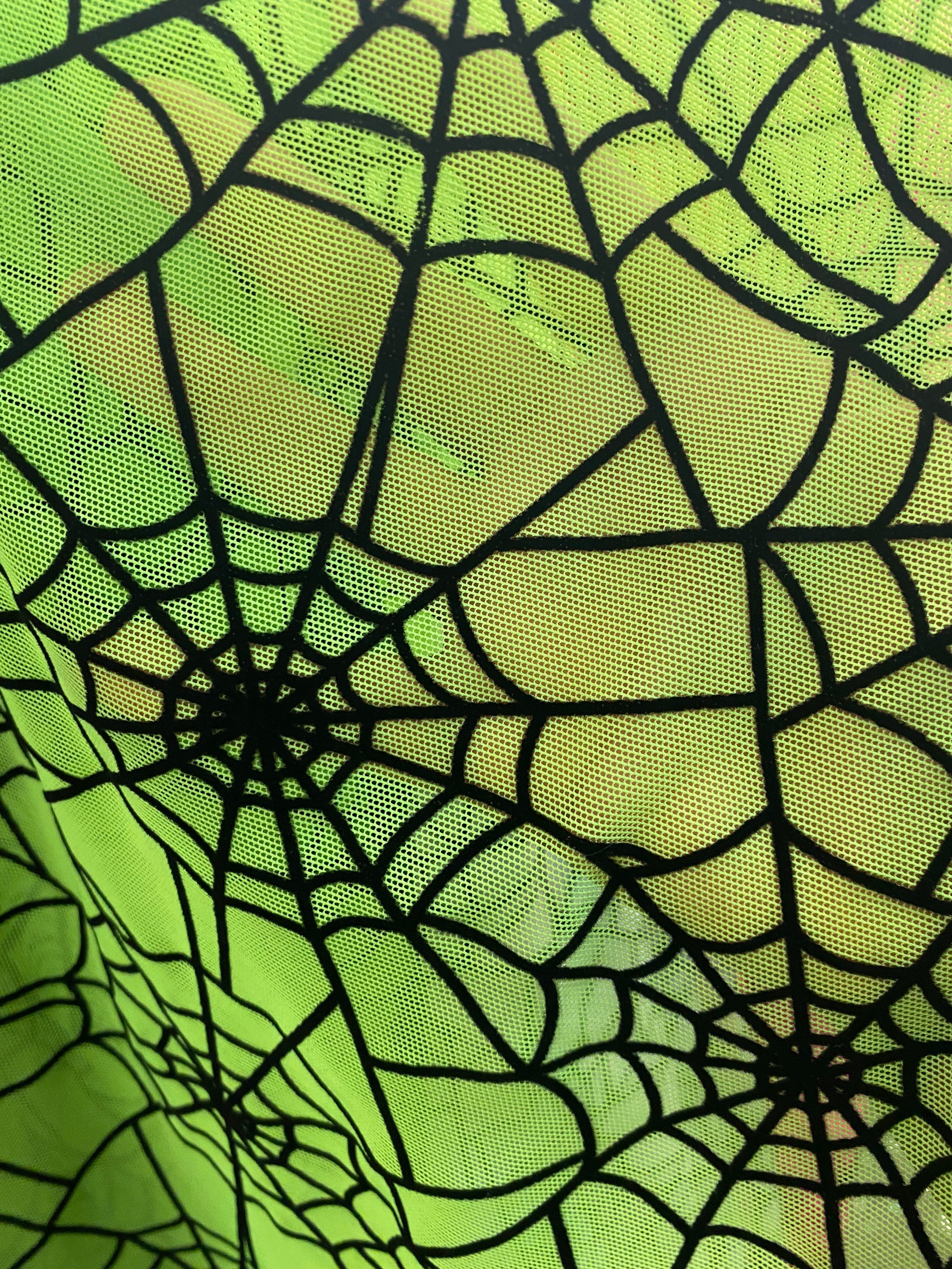 Mesh With Velvet Spiderwebs 4 Way Stretch Nylon Mesh Fabric - Etsy UK