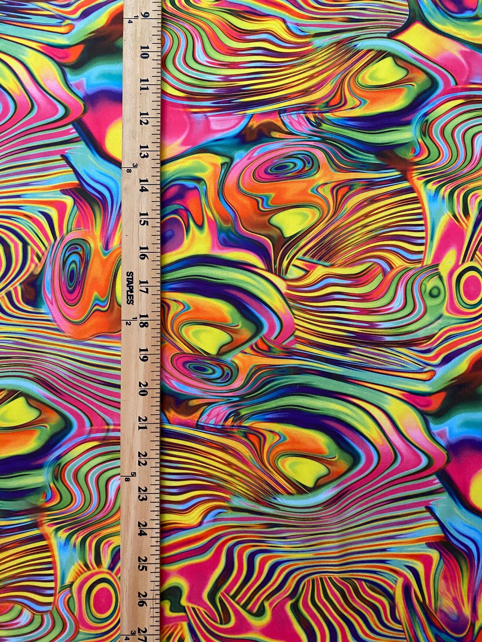Psychedelic/abstract/tie Dye Design Print on Nylon Spandex - Etsy