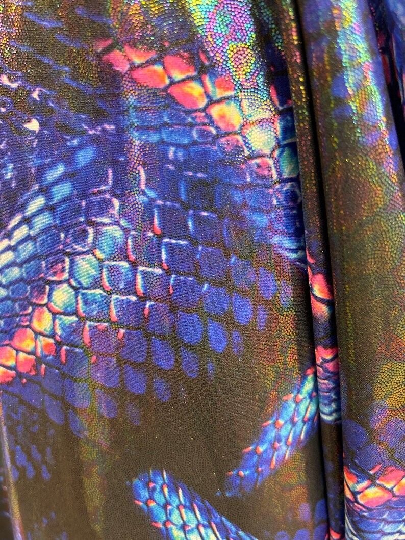 Iridescent Snake Print/anaconda Exotic Snake Print on Great Quality ...