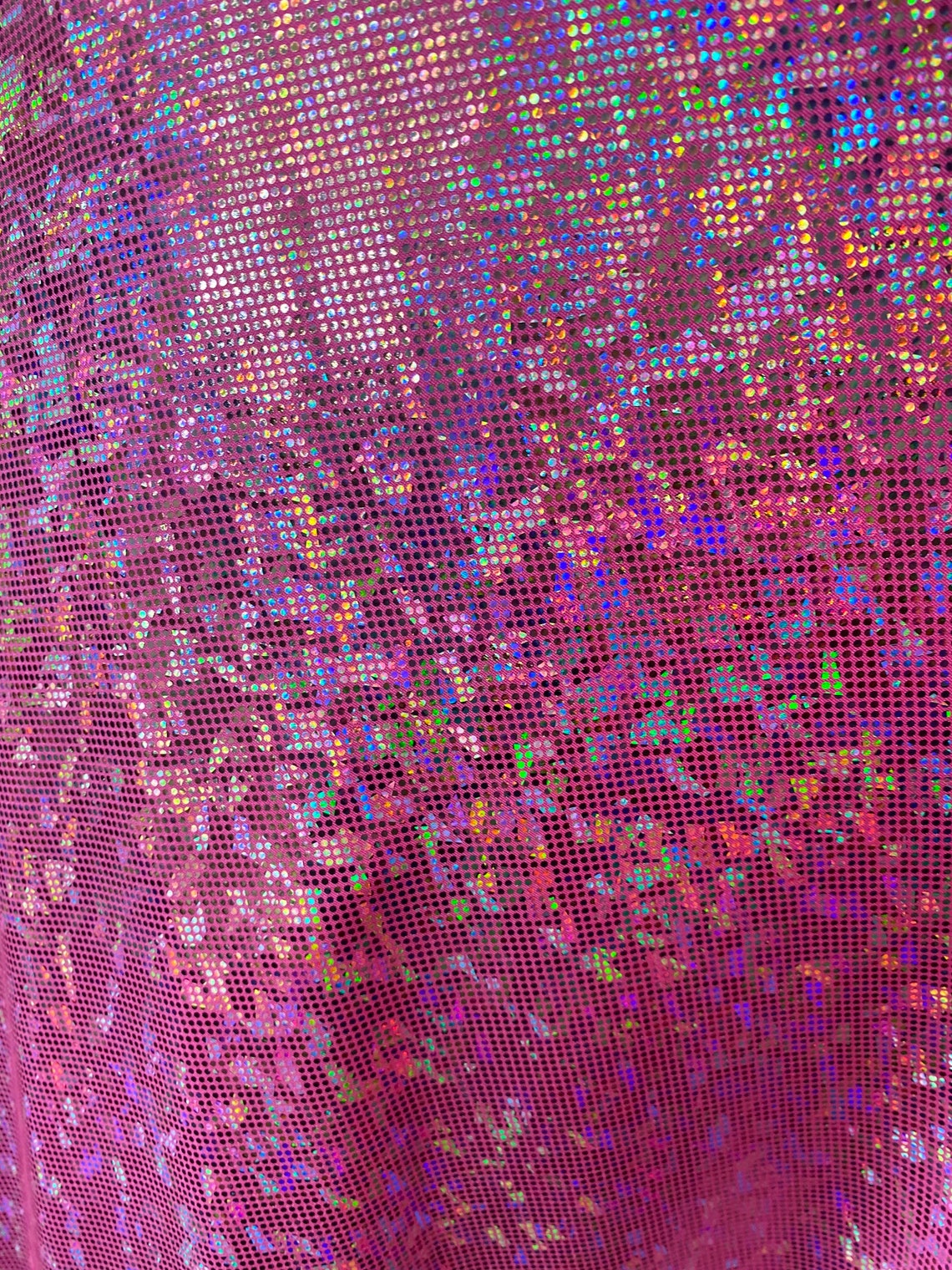 Bubble Pink Shattered Glass Metallic Nylon Spandex Broken | Etsy