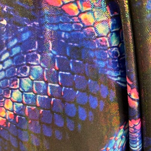 Iridescent Snake Print/anaconda Exotic Snake Print on Great Quality ...