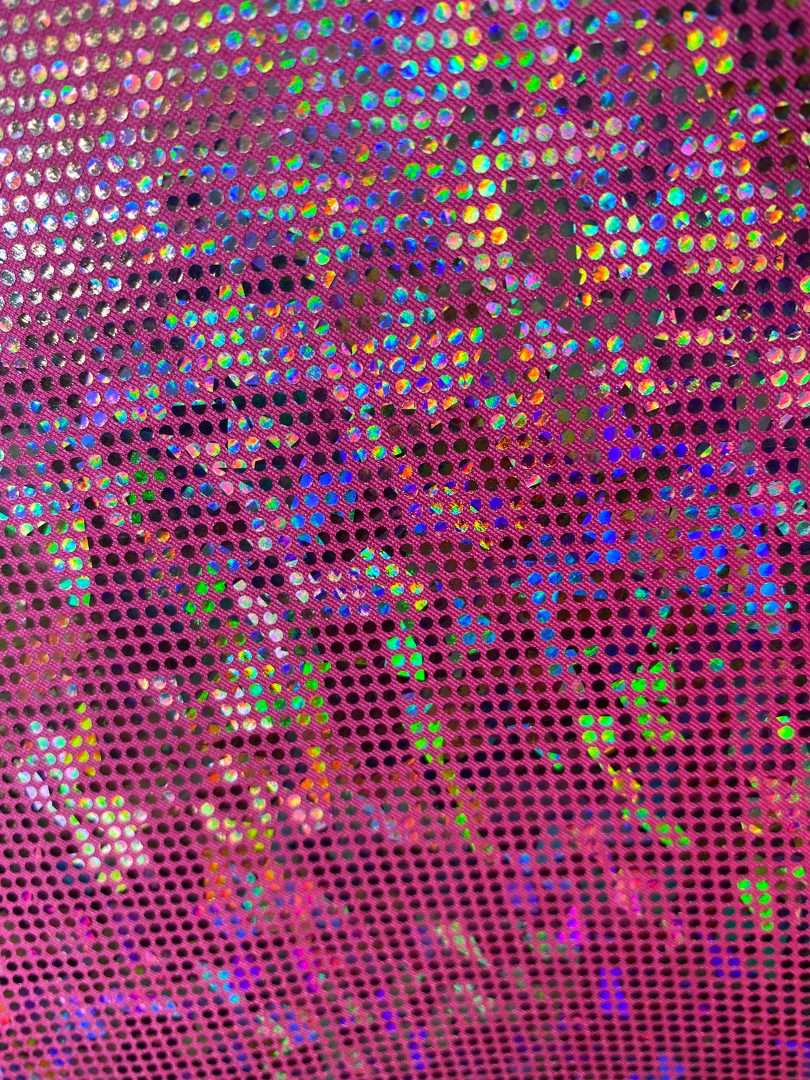 Bubble Pink Shattered Glass Metallic Nylon Spandex Broken | Etsy