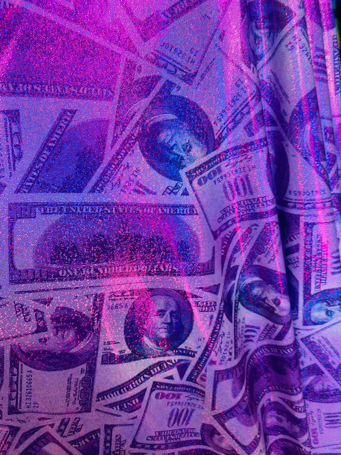Purple Iridescent 100 Dollar Bills/money Print on Great - Etsy