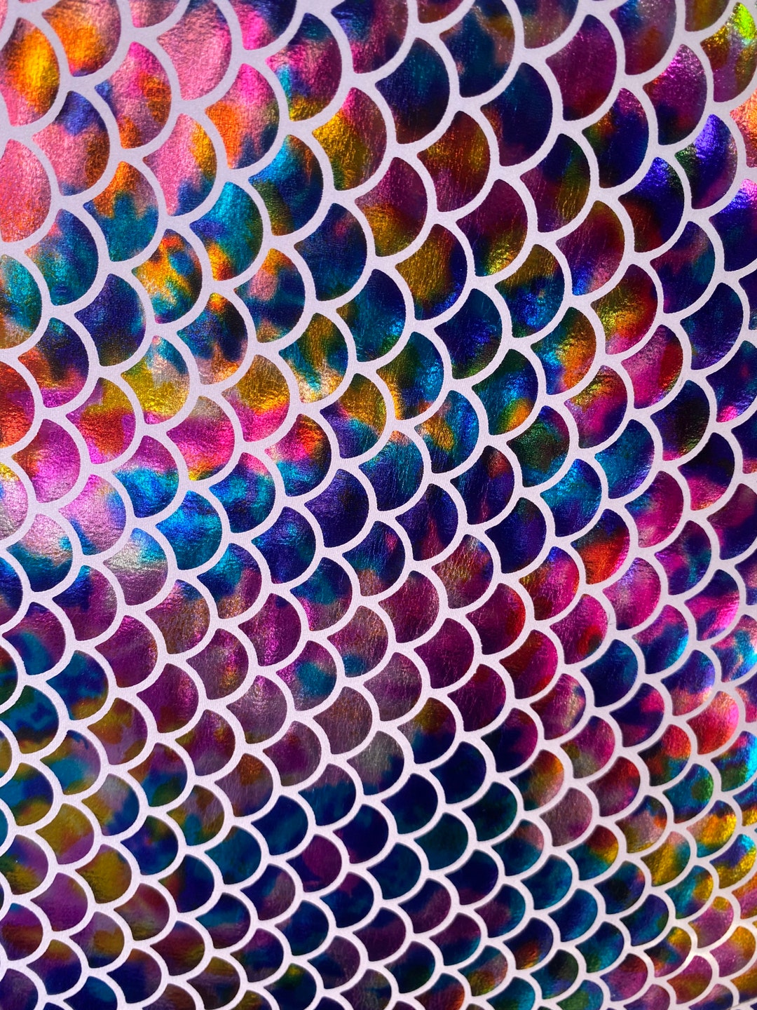 Tie Dye Mermaid Scale Fabric, Oil Slick Nylon Spandex, Four-way Stretch ...