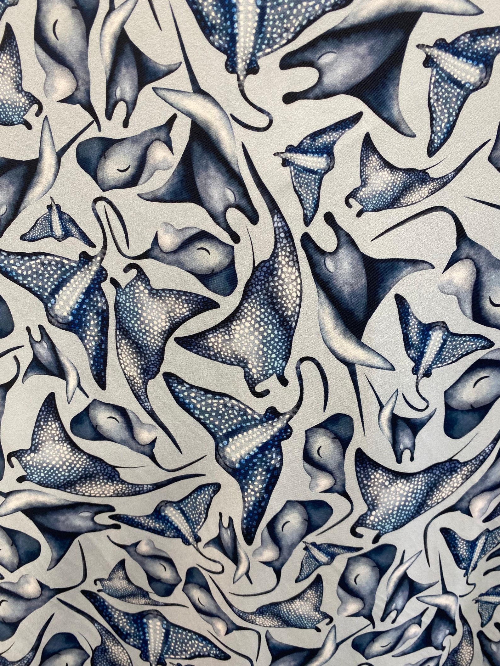 Stingray Pattern on Nylon Spandex Four Way Stretch Fabric Sold by the ...