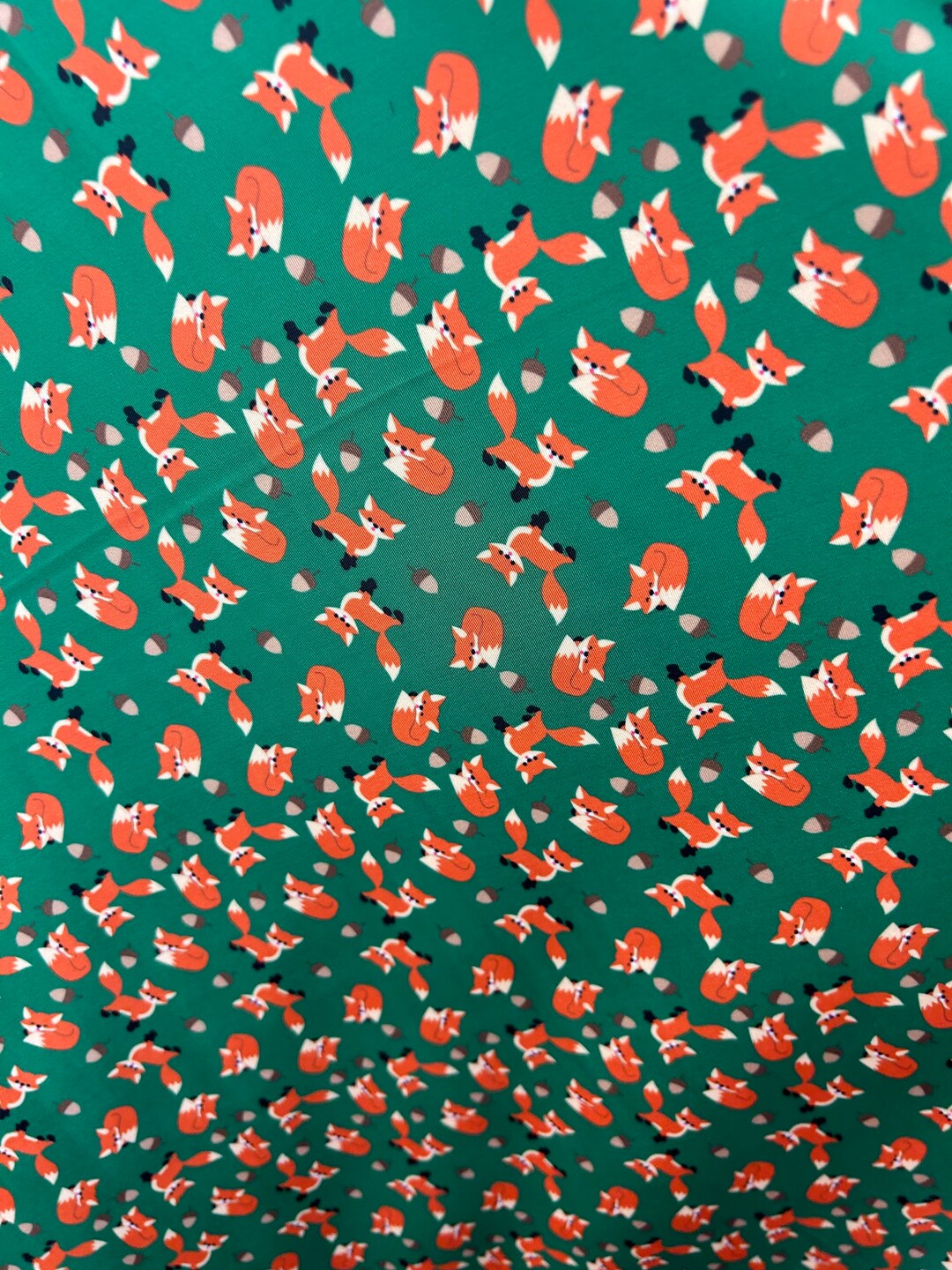 Cute Fox Print on Great Quality Nylon Spandex Fabric Sold by the Yard ...