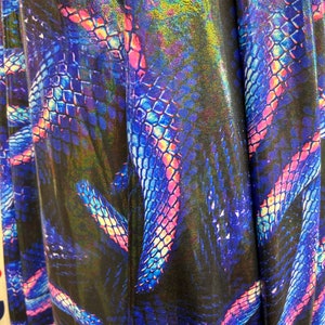 Iridescent Snake Print/anaconda Exotic Snake Print on Great Quality ...