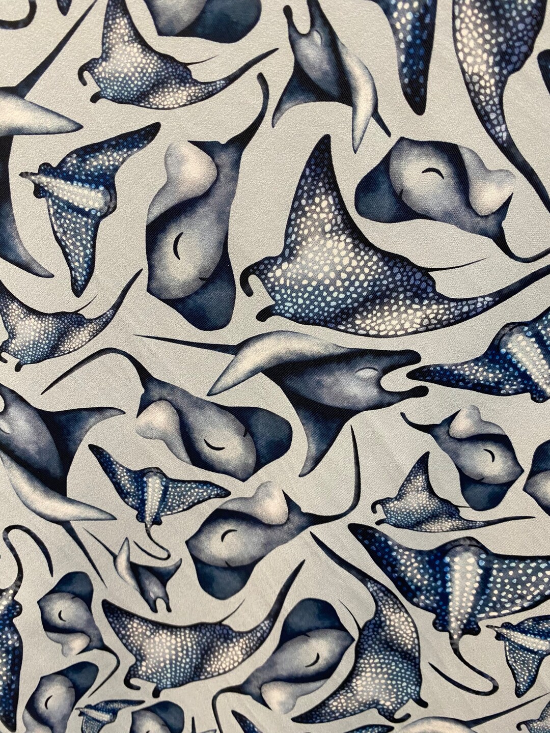 Stingray Pattern on Nylon Spandex Four Way Stretch Fabric Sold by the ...