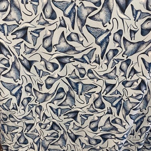 Stingray Pattern on Nylon Spandex Four Way Stretch Fabric Sold by the ...