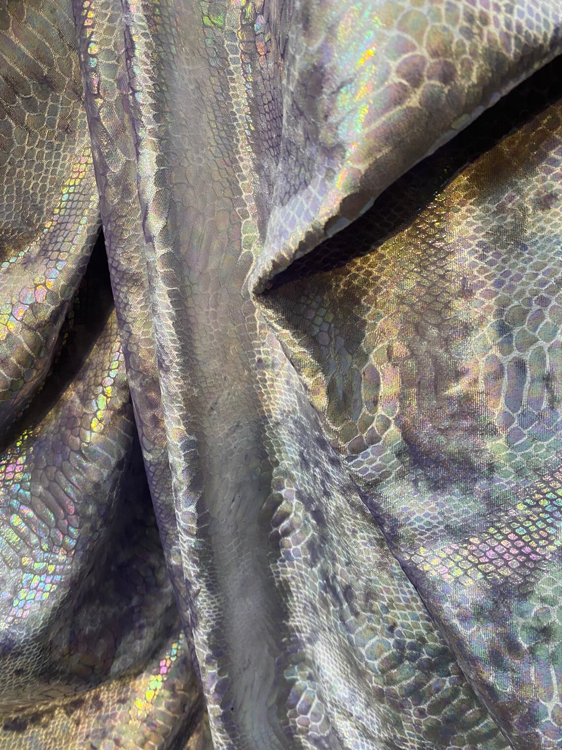 Light Purple Iridescent Snake Skin Design Four Way Stretch | Etsy