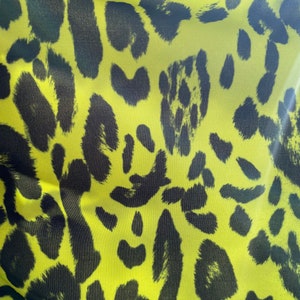 Neon Green Leopard Print Poly Spandex Fabric - Four Way Stretch - Etsy