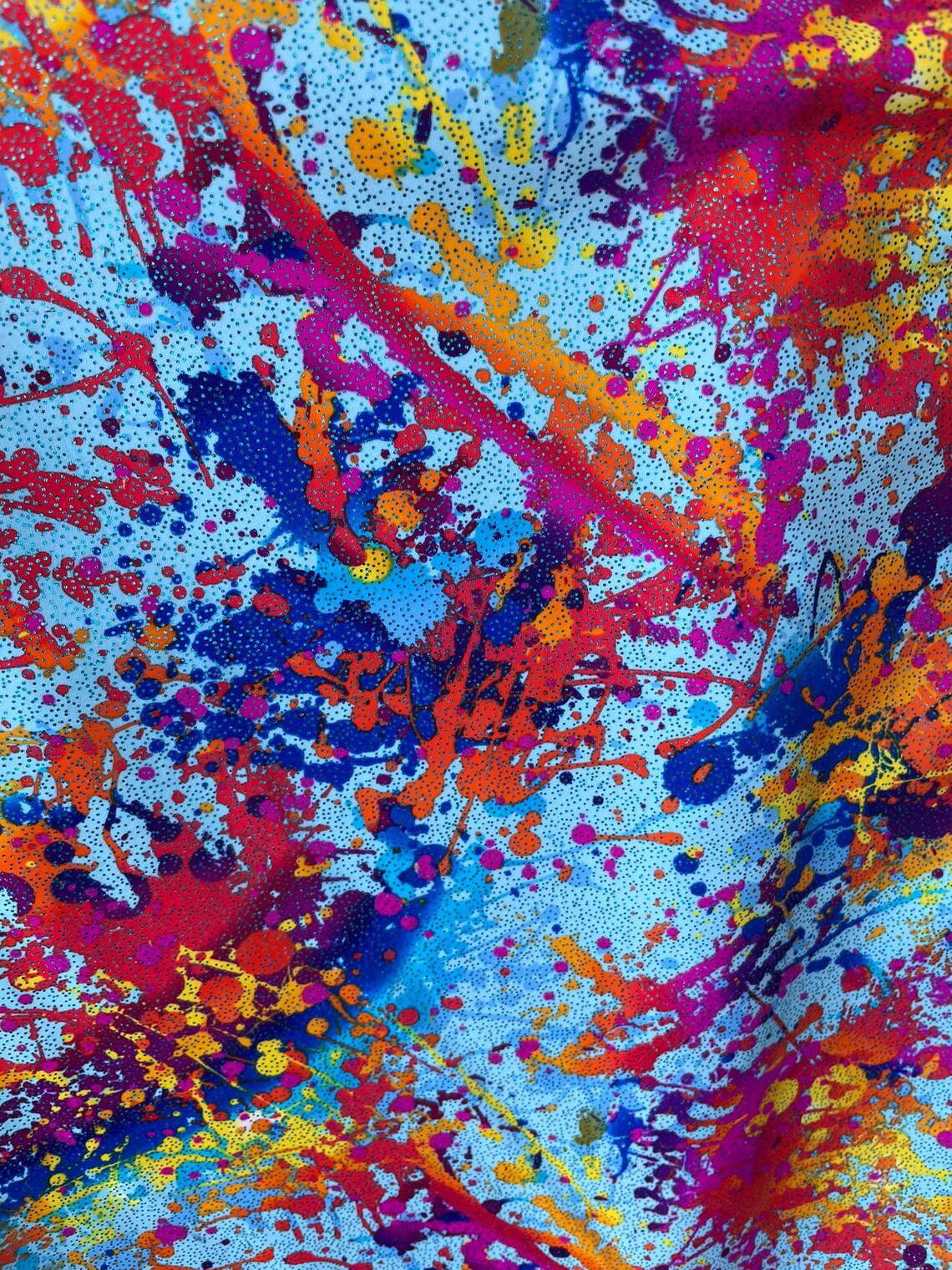 Graffiti Paint Splatter Design With Foil on Nylon Spandex | Etsy