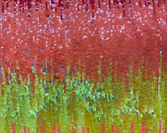 Multi-color Rainbow Wave Designs Stretch Sequins 2 Way on | Etsy