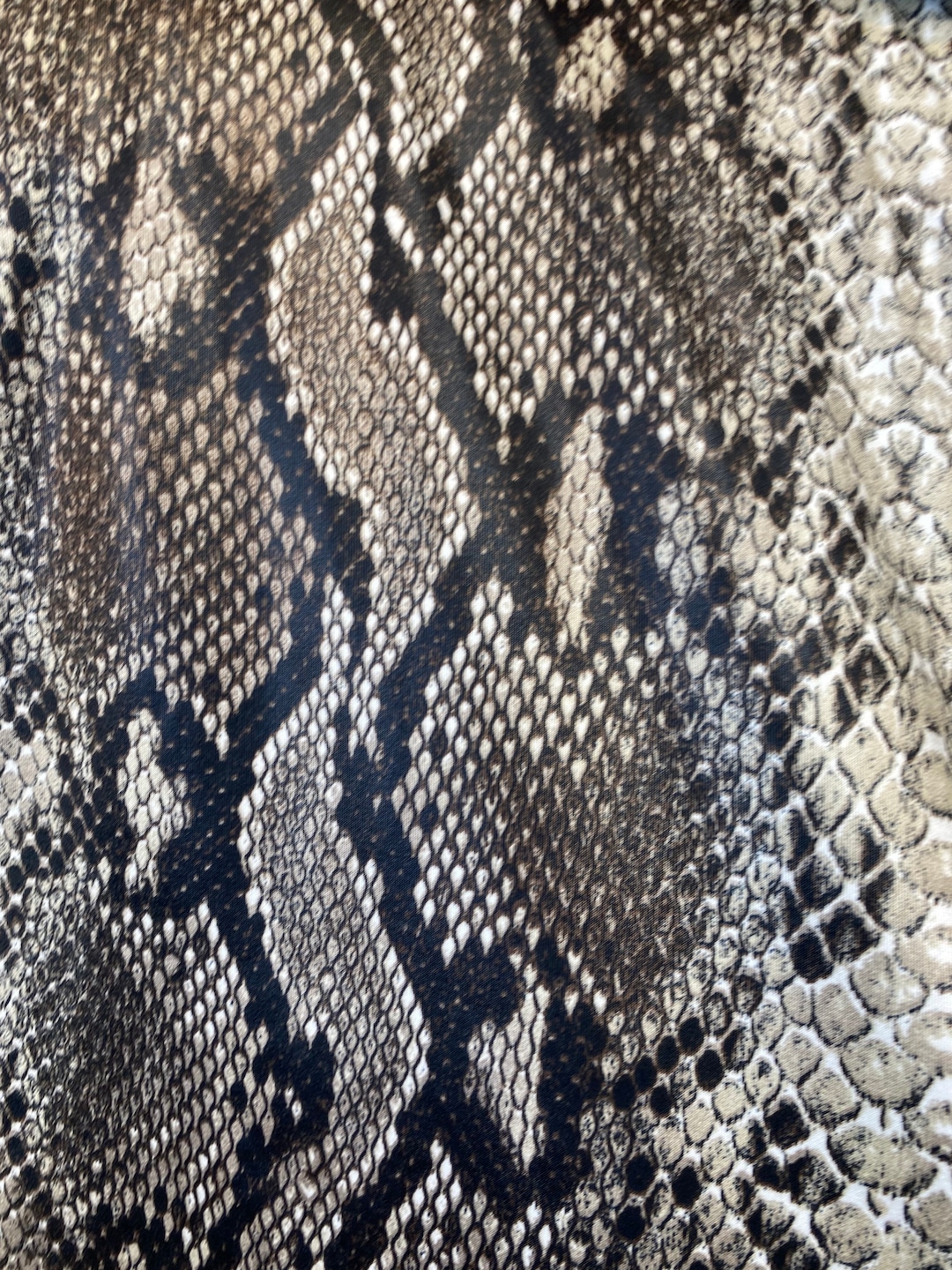 Snake Print Design on Nylon Spandex Four Way Stretch Fabric Sold by the ...