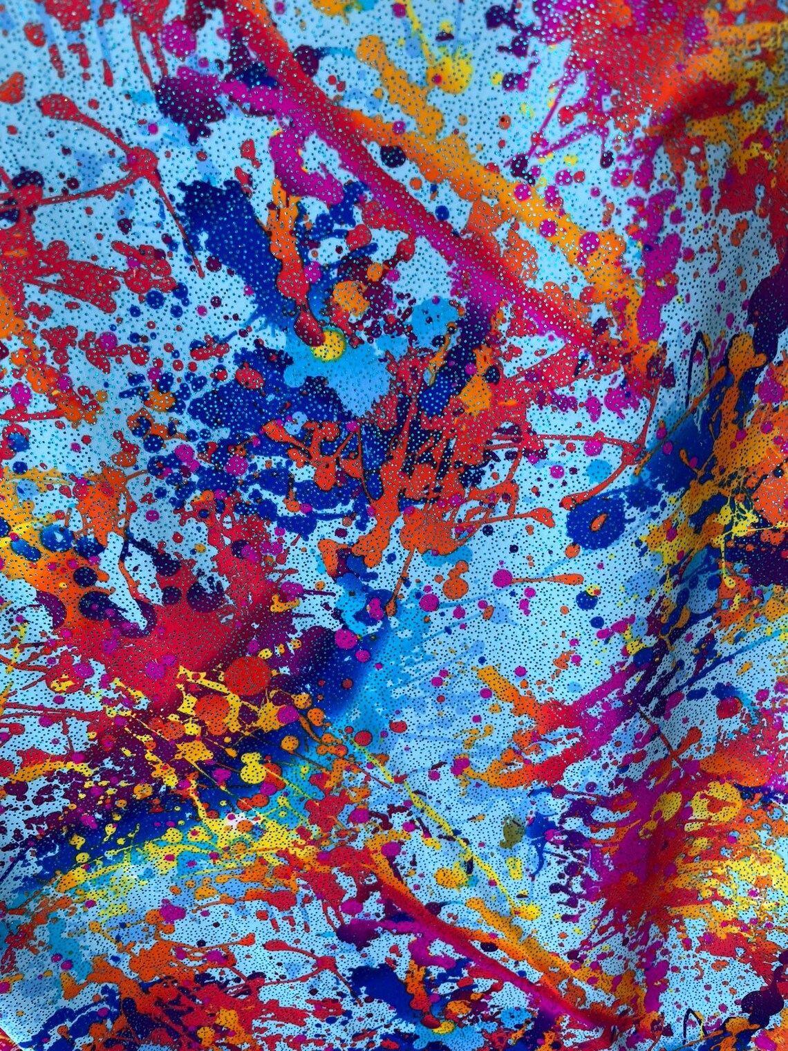 Graffiti Paint Splatter Design With Foil on Nylon Spandex | Etsy