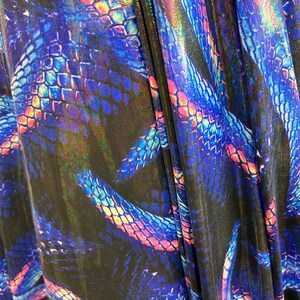 Iridescent Snake Print/anaconda Exotic Snake Print on Great Quality ...