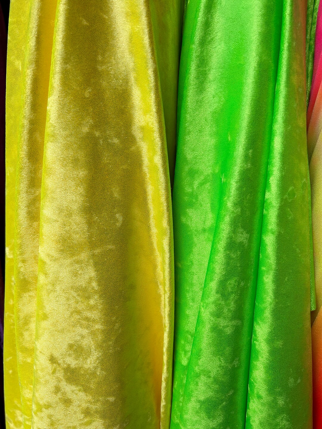 New! Neon Velvet Fabric Black Light Reactive, 4 Way Stretch Fabric Sold ...