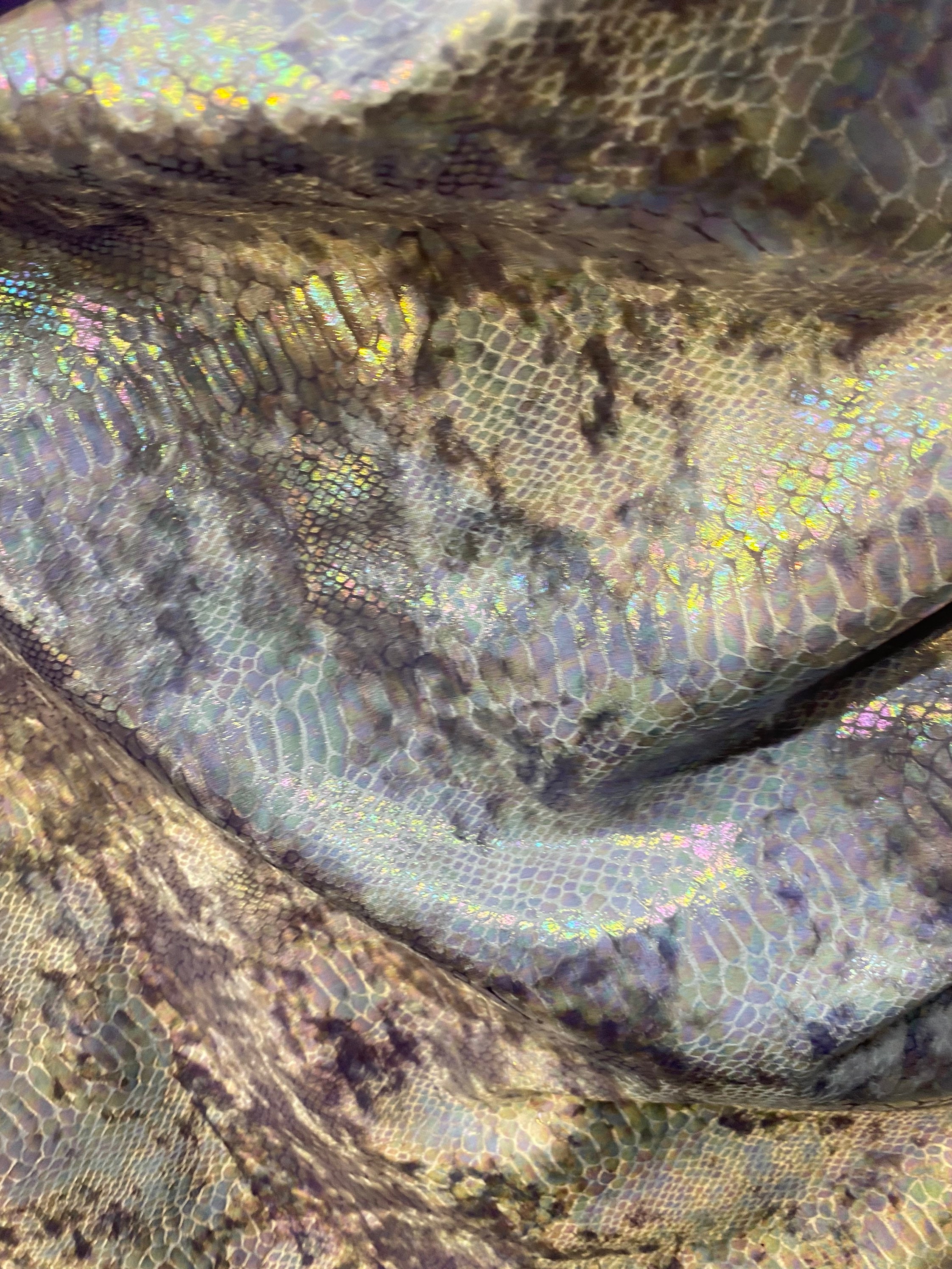 Light Purple Iridescent Snake Skin Design Four Way Stretch - Etsy