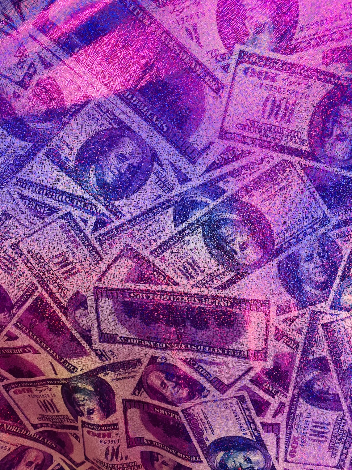 Purple Iridescent 100 Dollar Bills/money Print on Great - Etsy