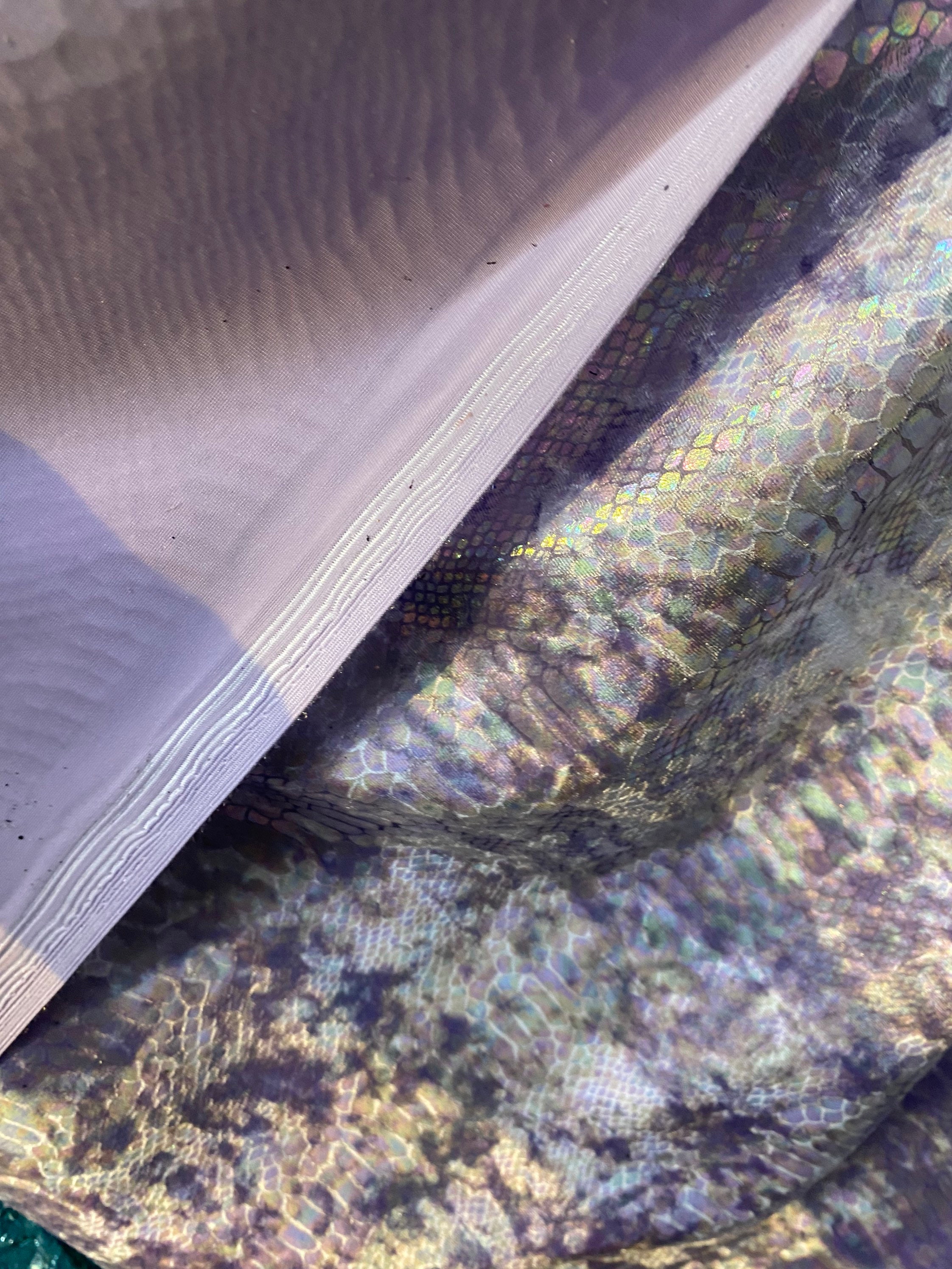 Light Purple Iridescent Snake Skin Design Four Way Stretch | Etsy