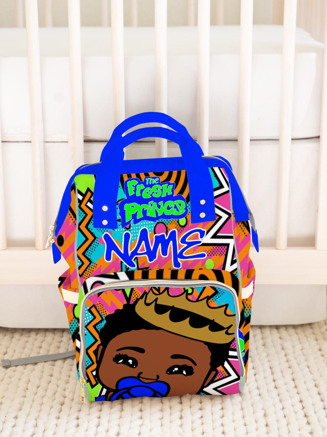 Fresh Prince Boy Baby Boy Backpack Personalized Diaper Clothing Bottles ...