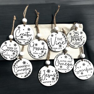 25 Names of Jesus Advent Christmas Ornament Set - Etsy