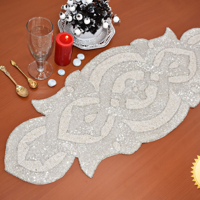 White Table Runner - Etsy