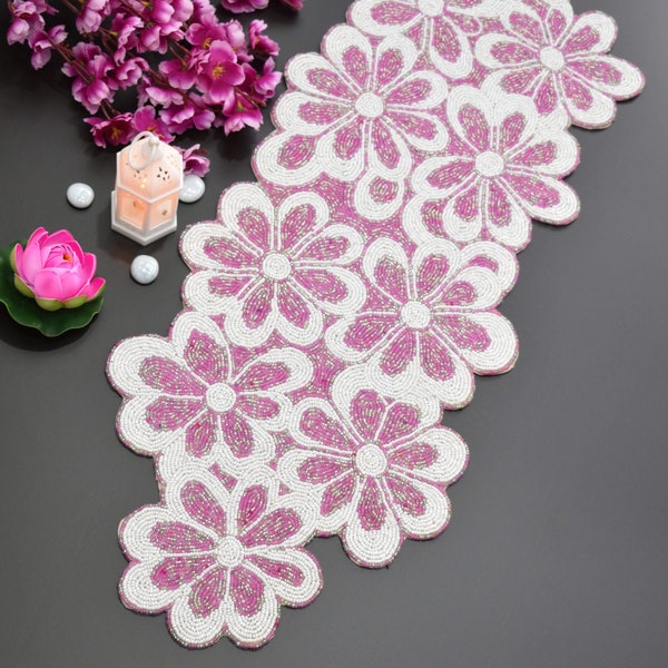 Pink Table Runner - Etsy