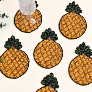 Handmade Beaded Coasters for Drinks or Coffee Table, Set of 6/8/10/12 ...