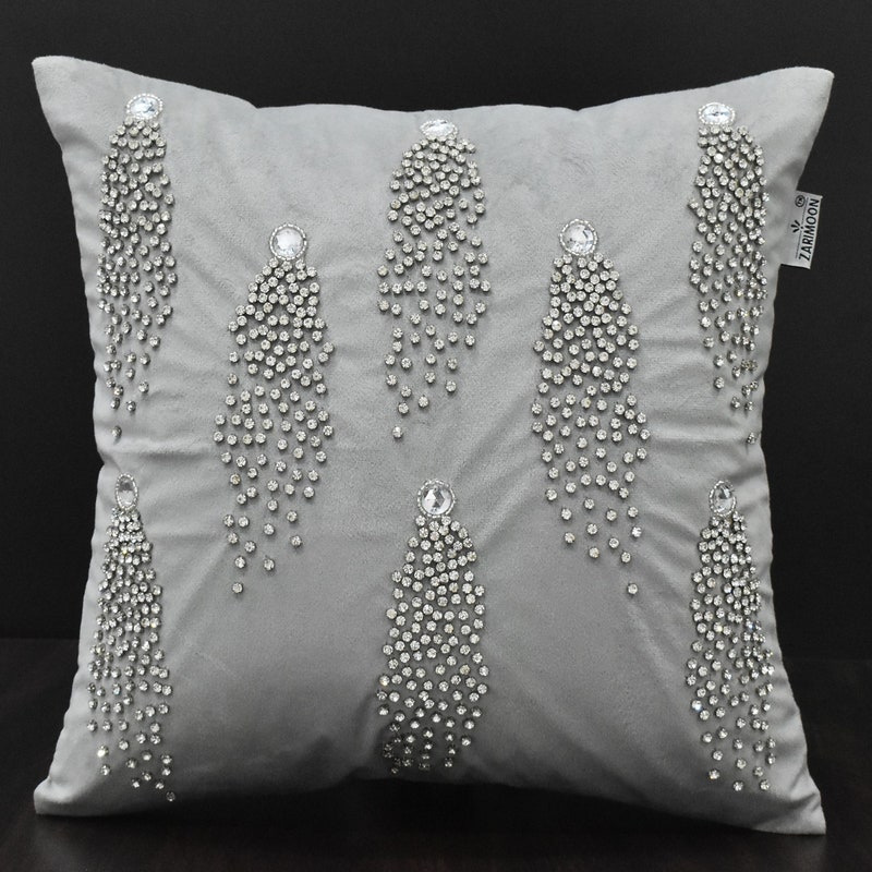 Silver Throw Pillow - Etsy