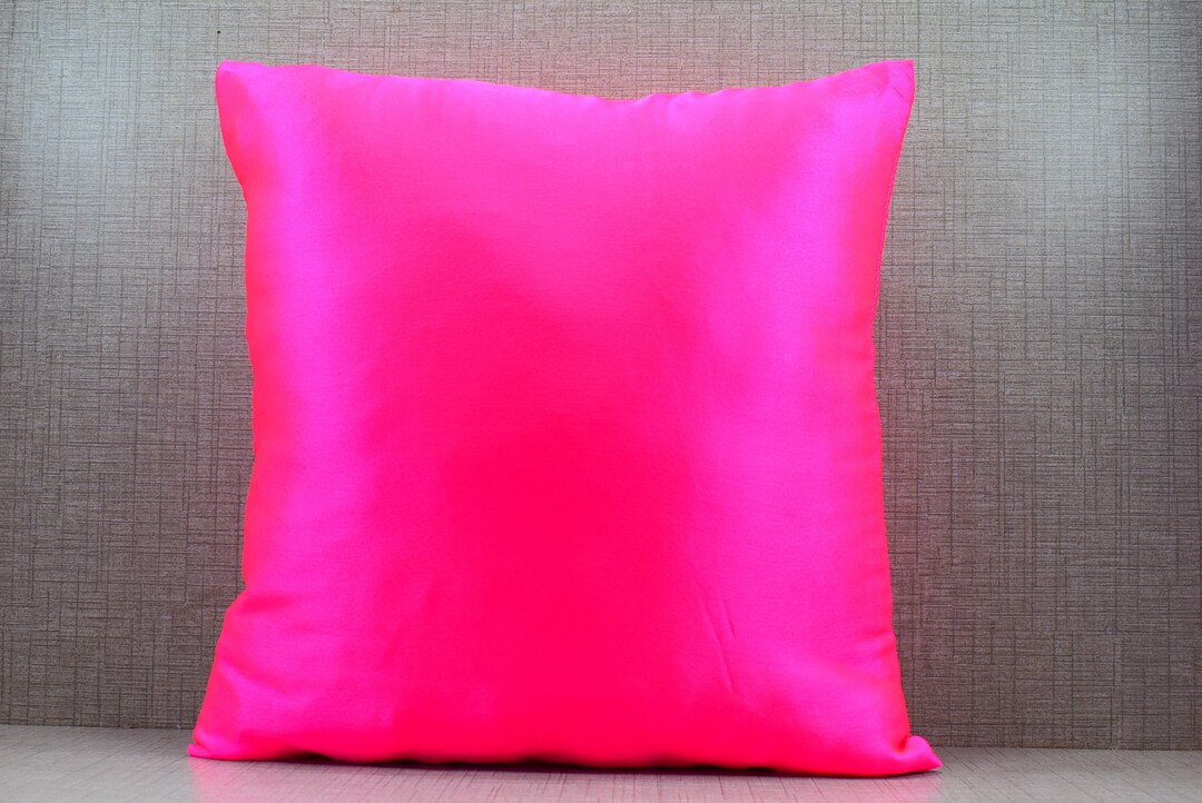 Neon Pink Pillow Cover and Pink Euro Sham Covers Pink Pillow Bright ...