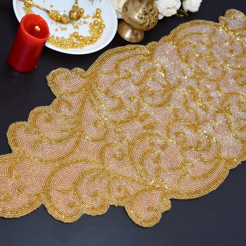 Peach Table Runner - Etsy