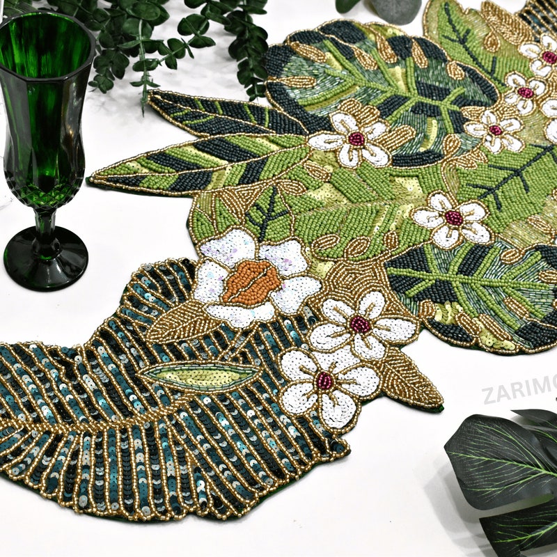 Table Runner Green - Etsy