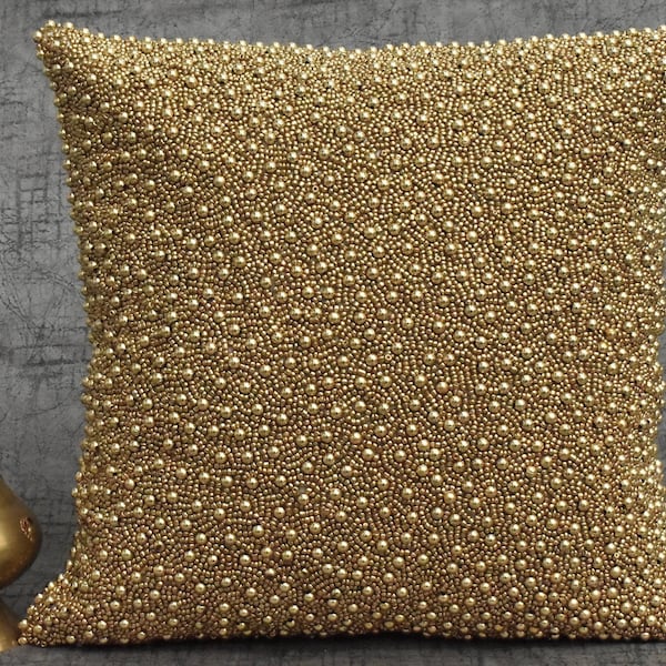 Gold Pillow - Etsy
