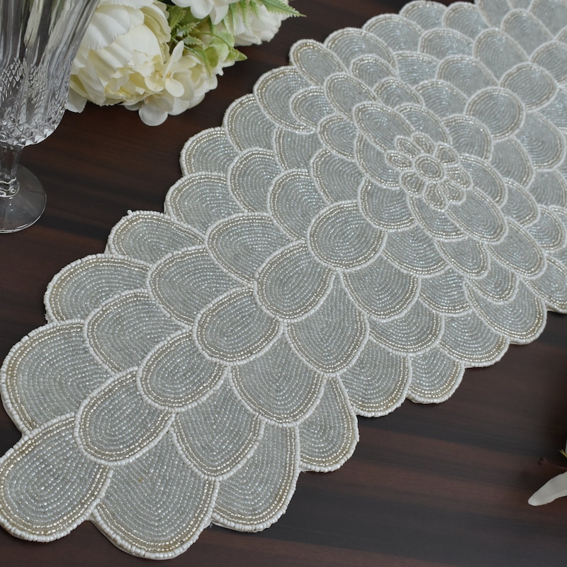 White Table Runner - Etsy