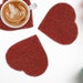 Set of 6/9/12 Heart Red Beaded Coasters Red Drink Coasters - Etsy