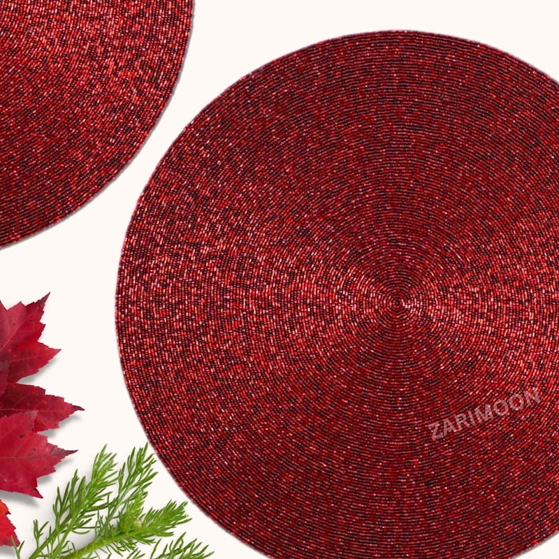 Beads Red Mats - Etsy