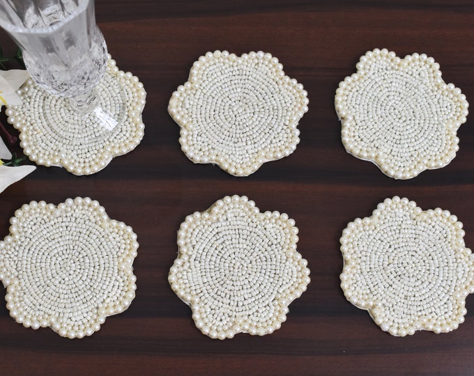 Olive Coasters, Beaded Olive Coasters, Olive Inspired Coasters, Beaded ...