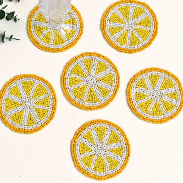 Lemon Coasters - Etsy