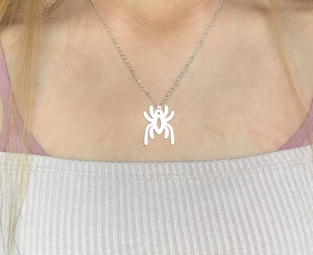 24: Silver Stainless Steel Spider-man Pendant With Matching Chain - Etsy