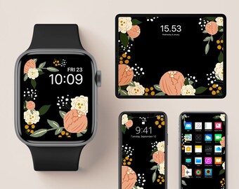 Blossom Pink Apple Watch Wallpaper Floral Flower Garden. - Etsy