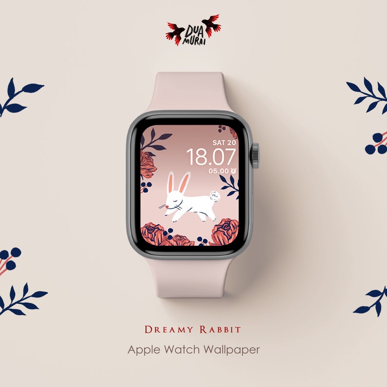Dreamy Rabbit Apple Watch Wallpaper | Easter Bunny Rose Garden ...