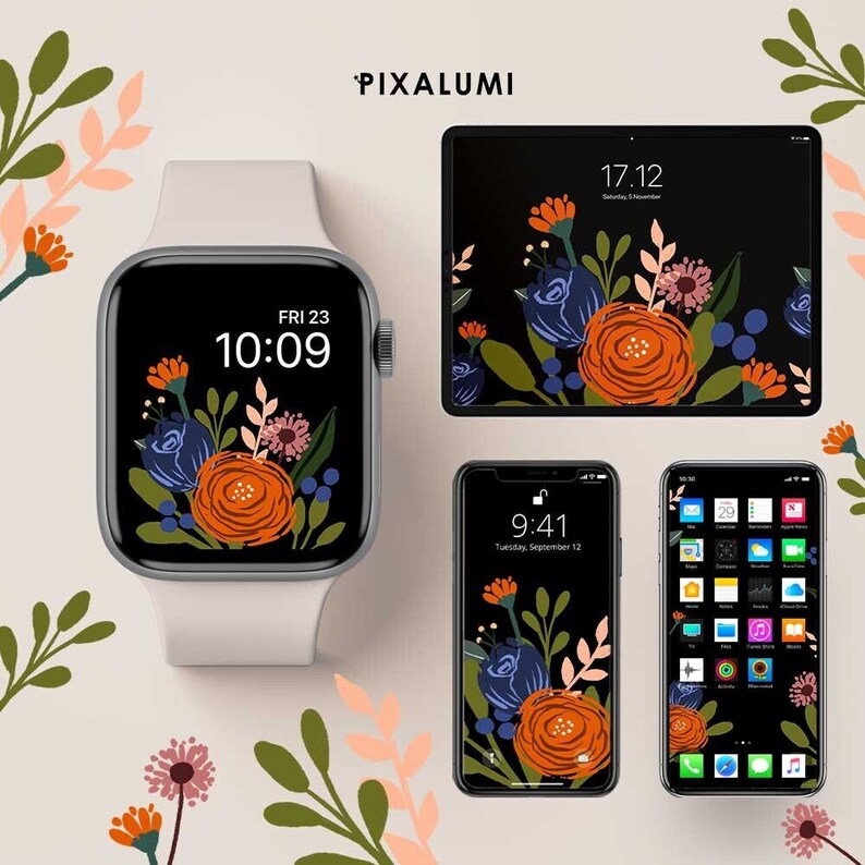 Rose Everyday Apple Watch Wallpaper | Red Blue Roses Floral | Flower ...